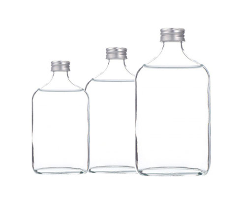 50-500ml Flat Clear Glass Bottles For Drinks